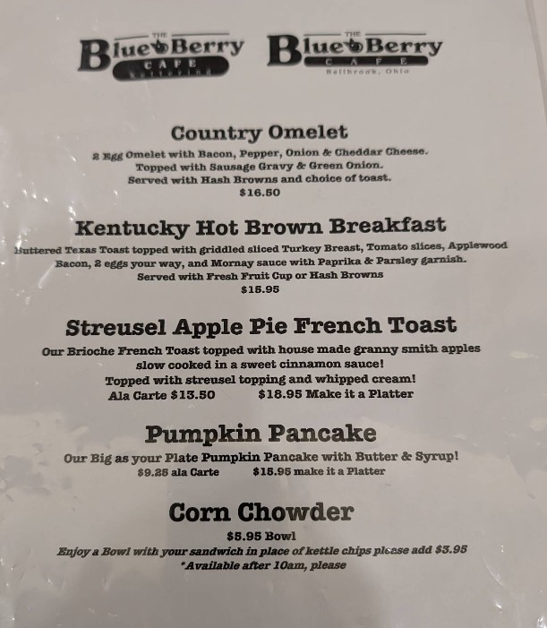 The Blue Berry Cafe Kettering – Menu, Prices & Delicious Brunch Options ...